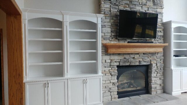 Custom built painted wall unit cabinets. - Senn's Custom CabinetsSenn's ...